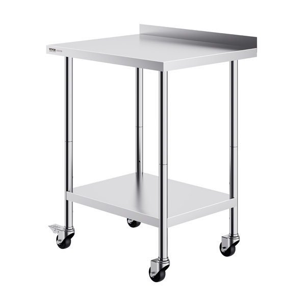 VEVOR Rolling Kitchen Cart with Stainless Steel Top | Wayfair