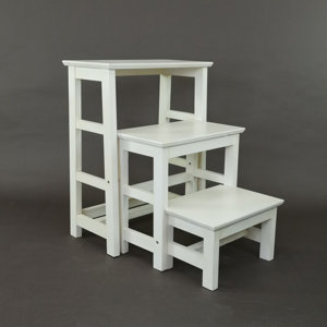 WFX Utility™ 3-Step Wood Retractable Step Stool with 200 lb. Load ...