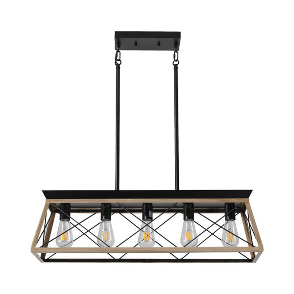 17 Stories 5 Light Industrial Pendant Light With Adjustable Hanging ...