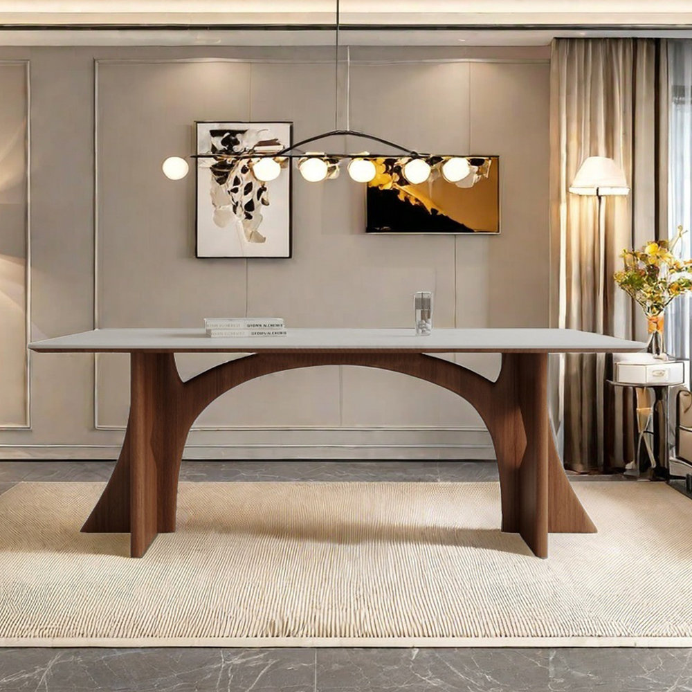 MRzenghong White sintered stone dining table | Wayfair