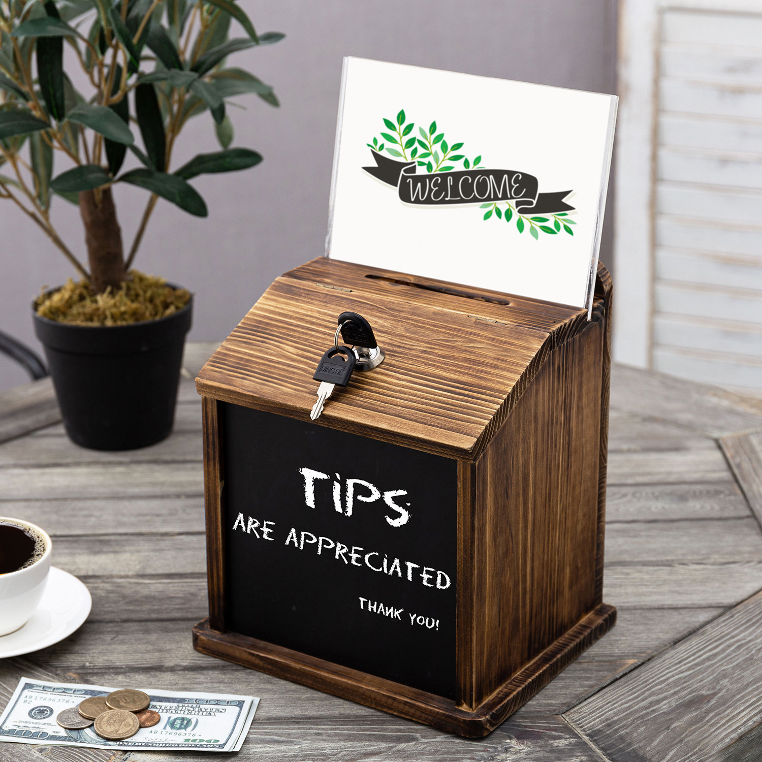 MyGift Restaurant Tip and Fundraising Donation Money Box & Reviews ...