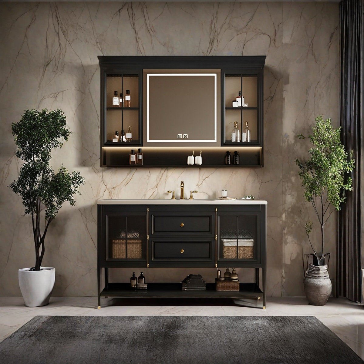 Backop French retro style rock plate bathroom cabinet - Wayfair Canada