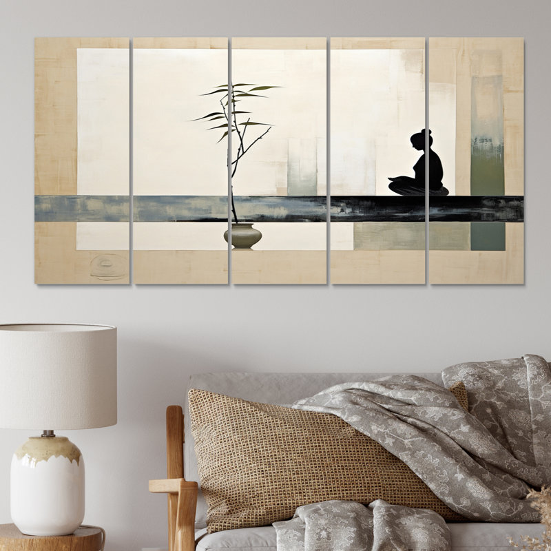 Design Art Asian Art Modern Zen I - Asian Metal Wall Art Prints Set ...