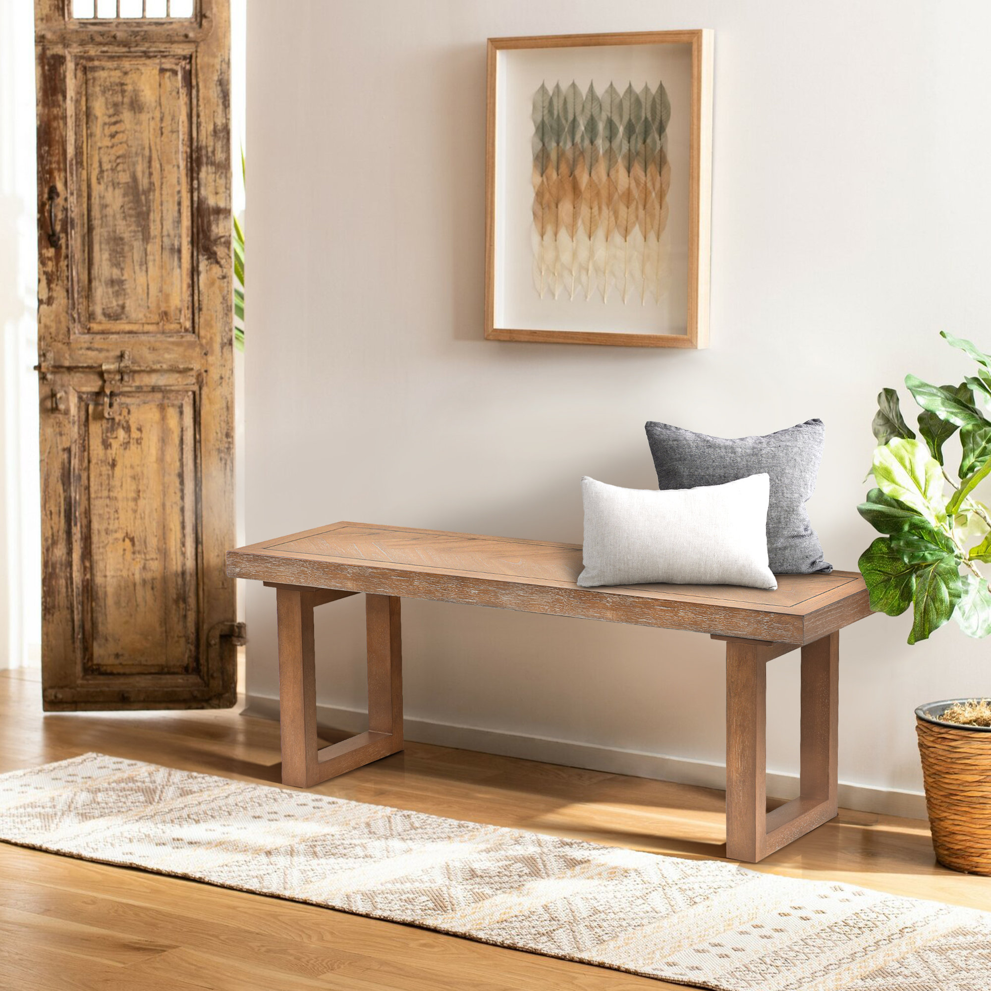 Union Rustic 48" Solid Wood Dining Bench | Wayfair