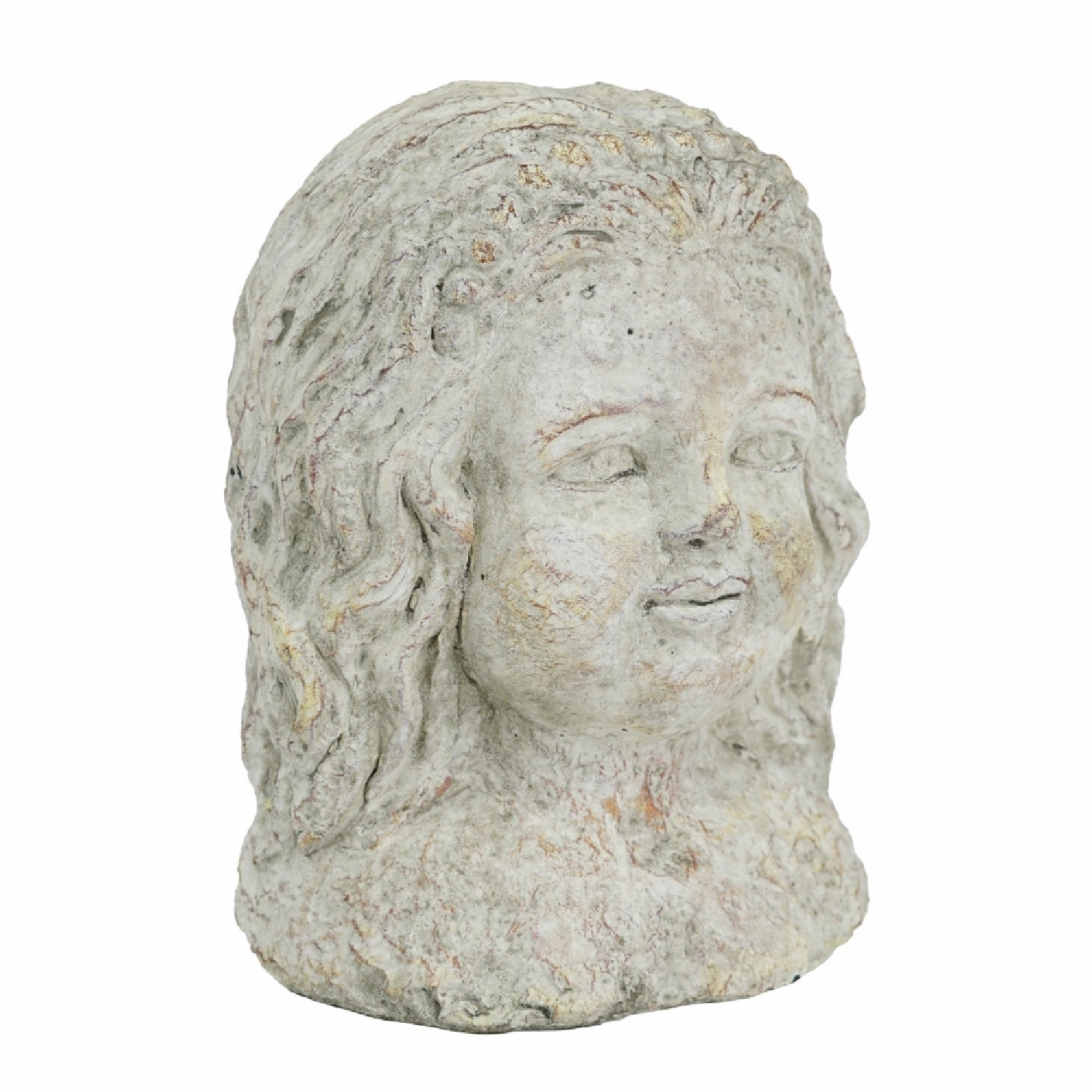 Winston Porter Outdoor Cement Lady Bust Statue - 6" x 5.3" x 8" - Gray ...