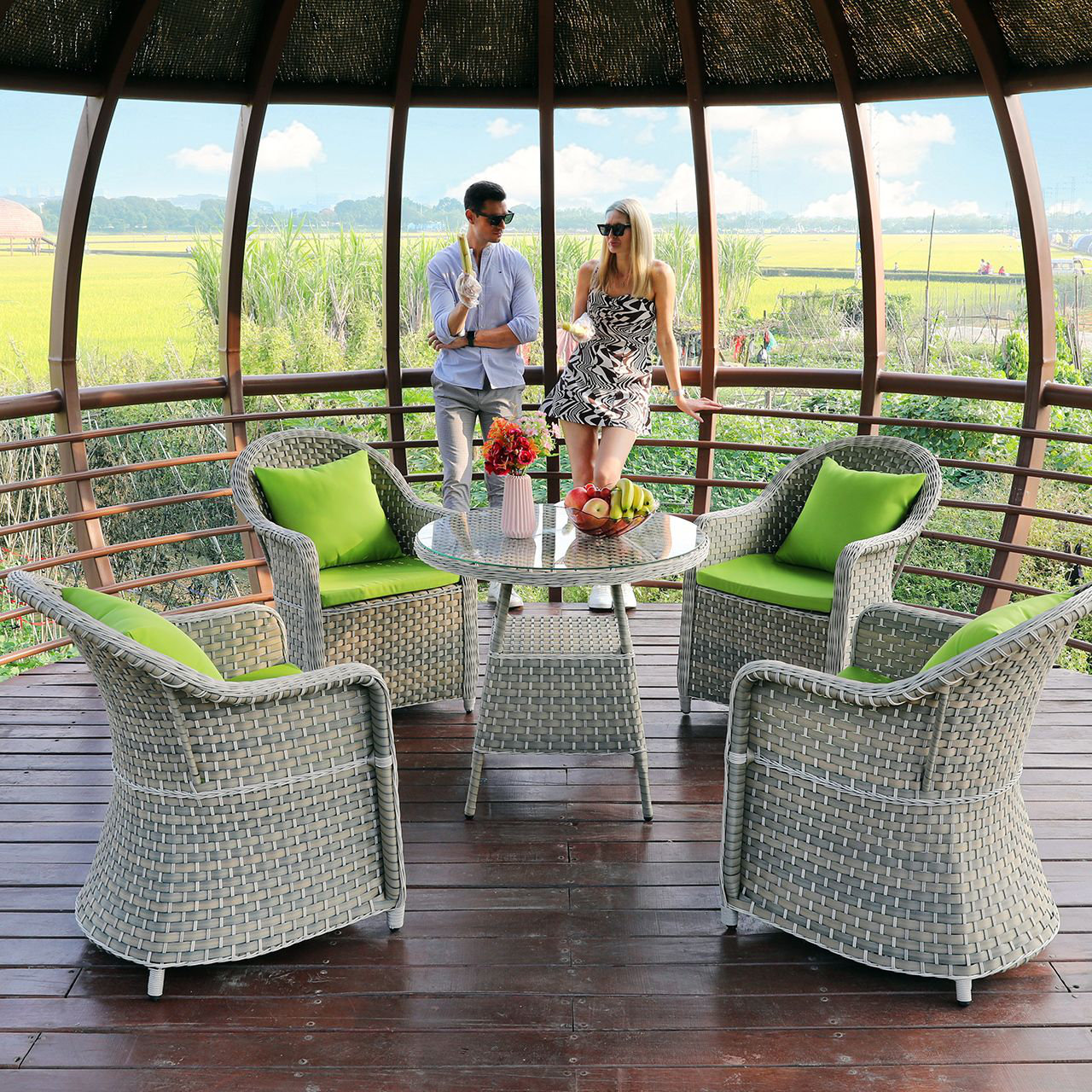 Red Barrel Studio® Trystan 5 Piece Multiple Chairs Seating Group with ...