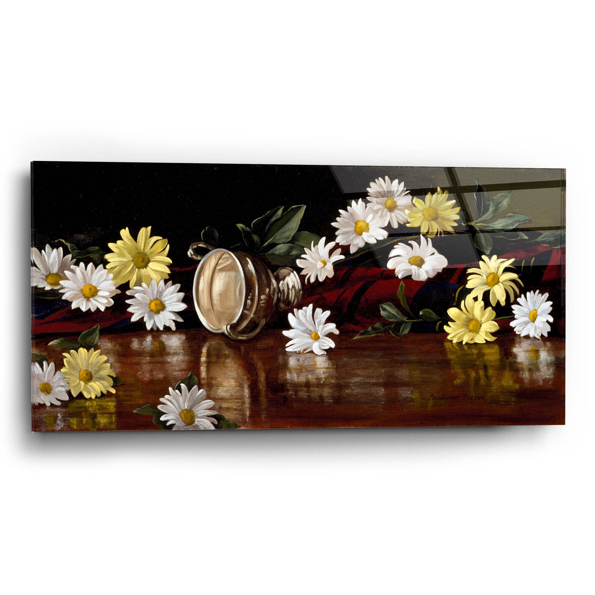 Winston Porter Silver Bowl And Daisies On Plastic / Acrylic by ...