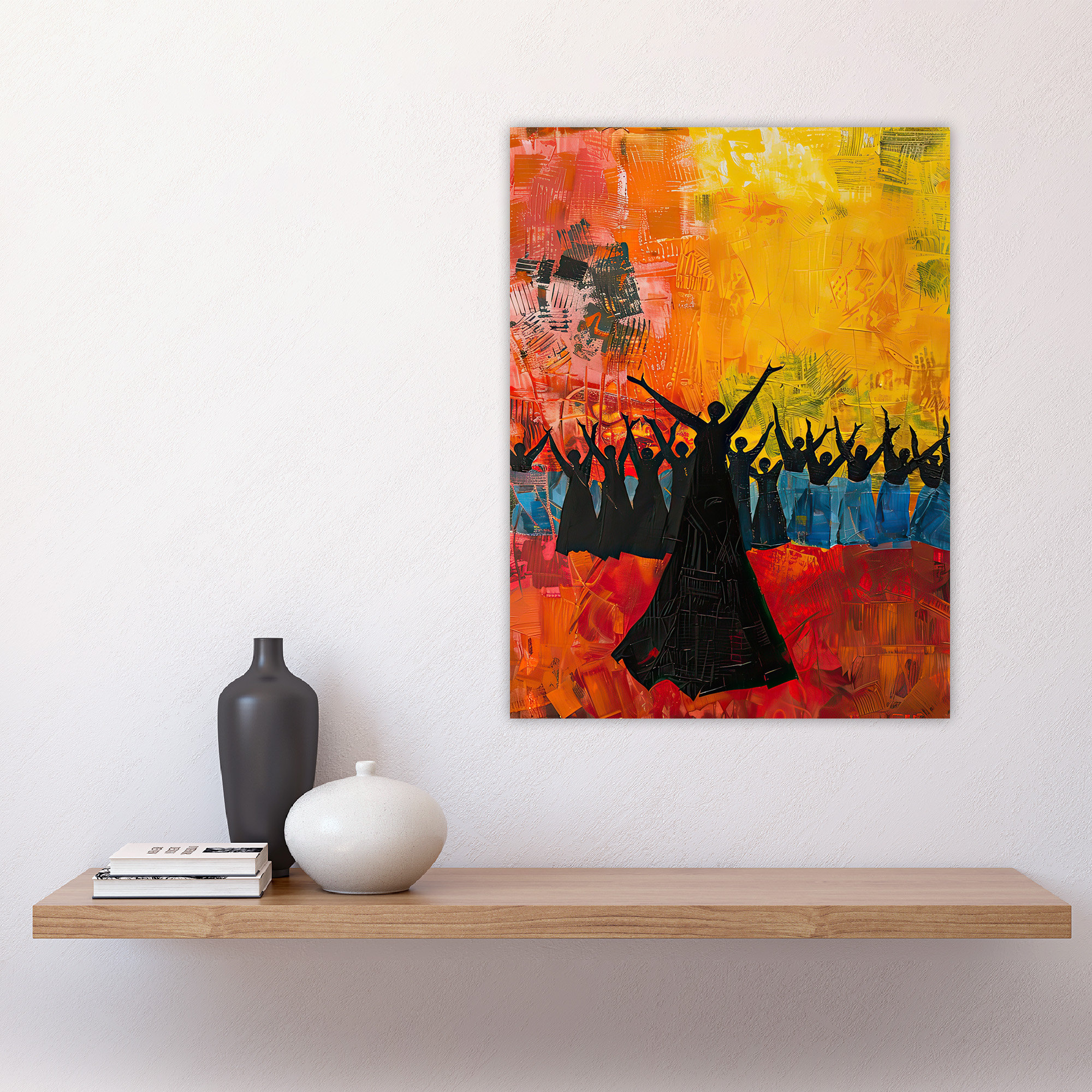 Lark Manor Choir Praise Rainbow Oil Painting Wall Art Print | Wayfair.co.uk