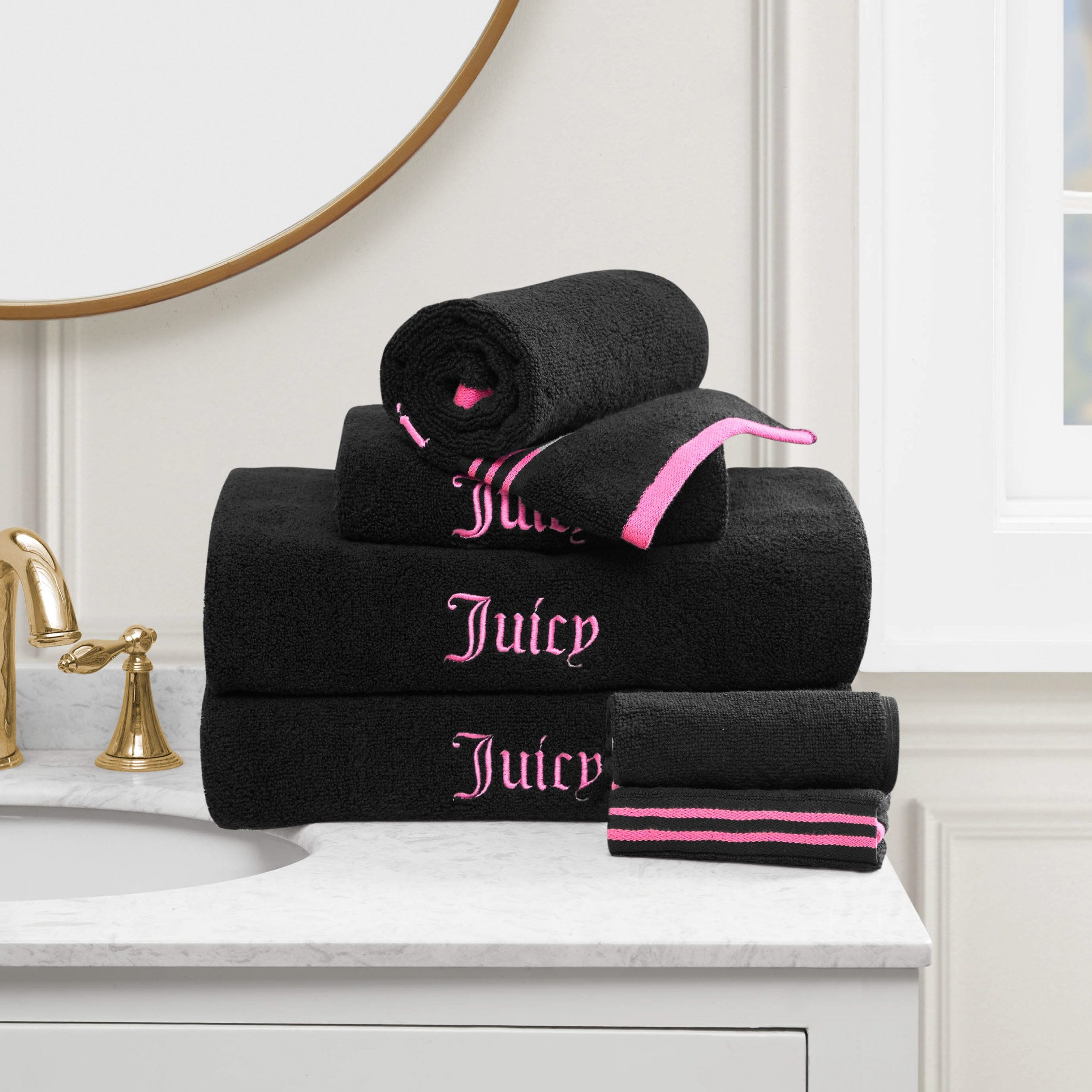 Juicy Couture Neon Border Bath Towels 6-Piece & Reviews | Wayfair
