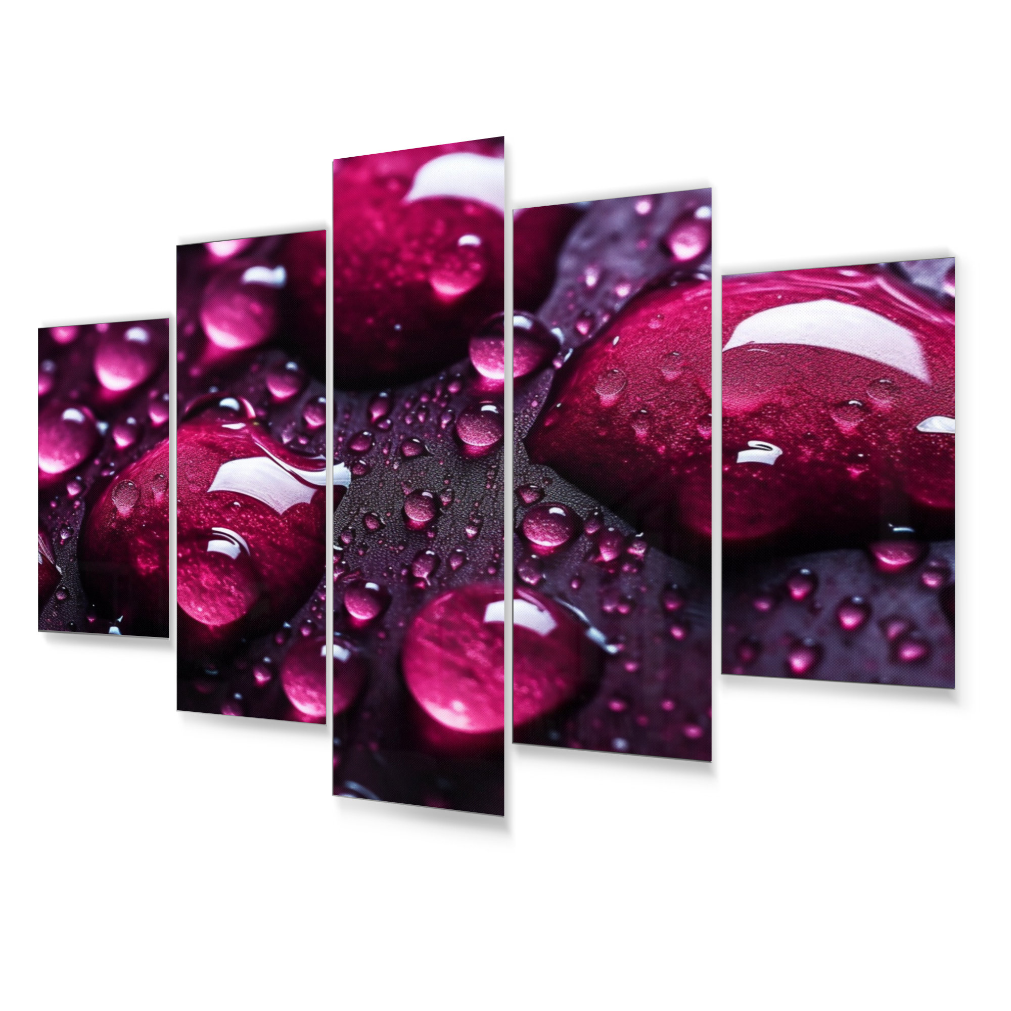Ebern Designs Red Rose with Raindrops VIII - Raindrops Metal Wall Decor ...