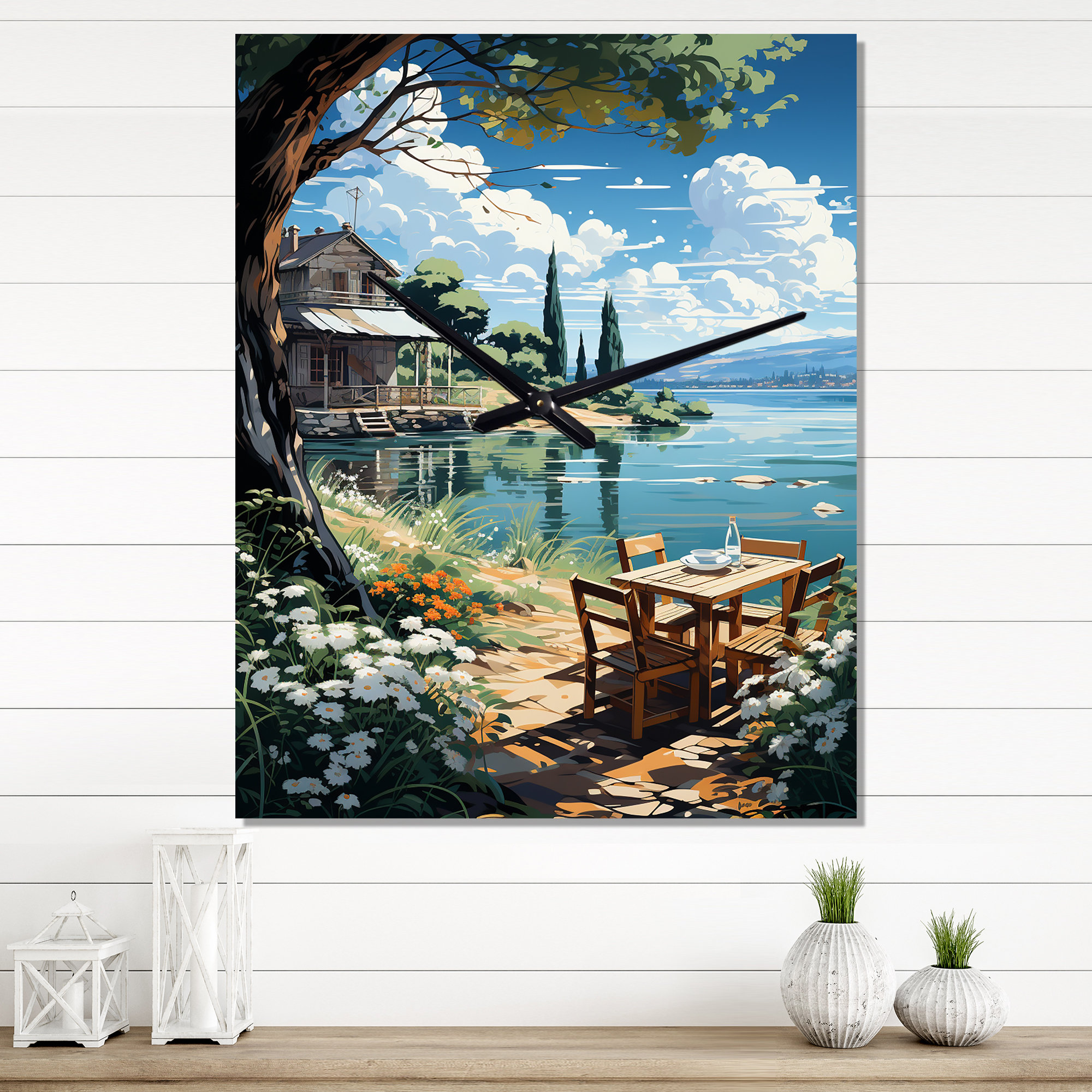 Design Art Food Picnic By The Lake III - Food & Beverage Kitchen Clocks ...