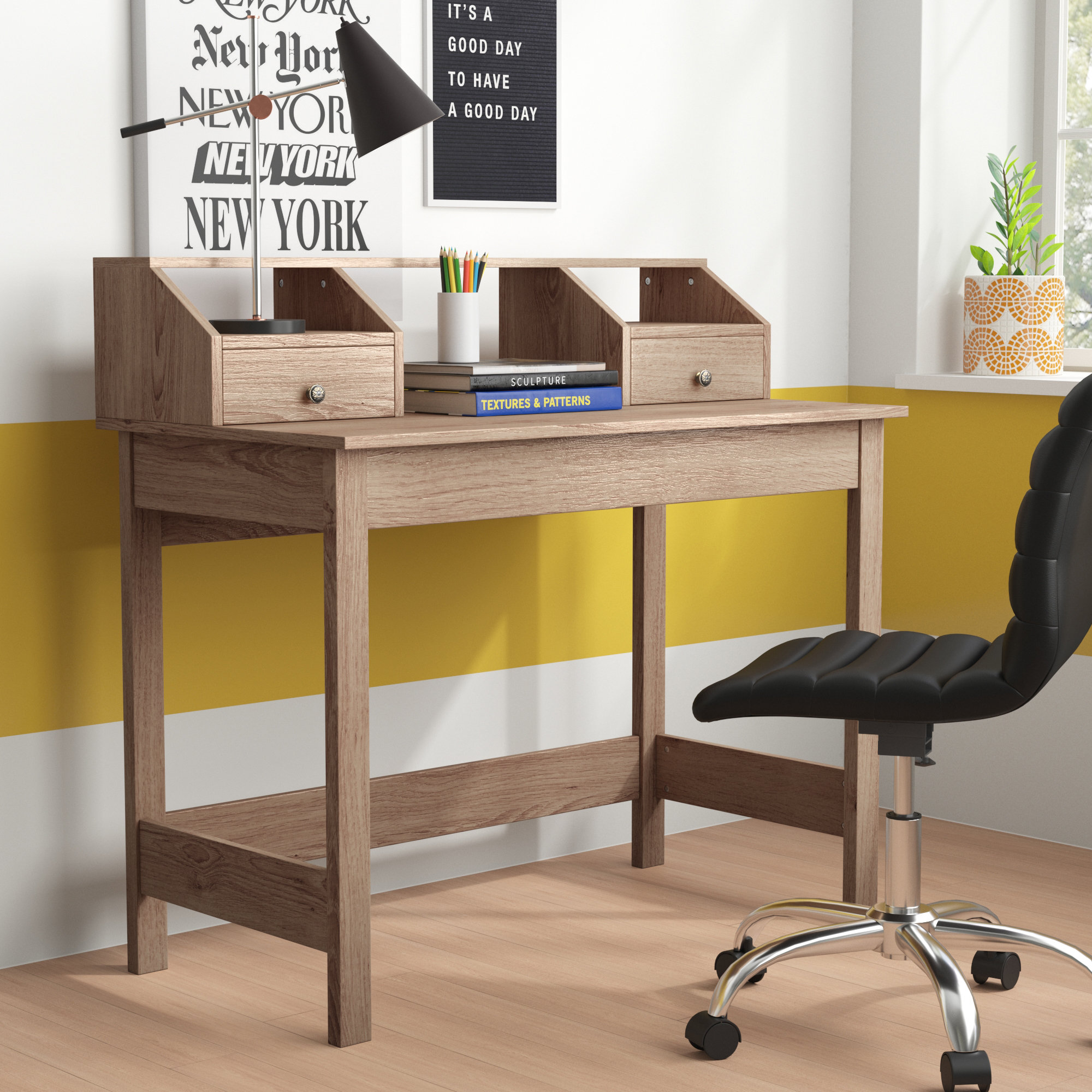 Zipcode Design™ Aurand Desk with Hutch & Reviews | Wayfair