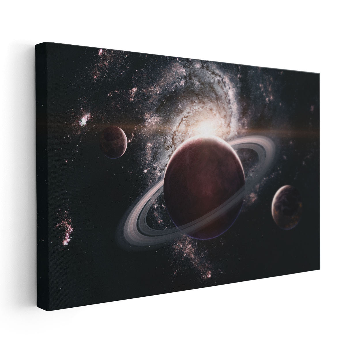 Latitude Run® Planets With Galaxy in the Background in Deep Space ...