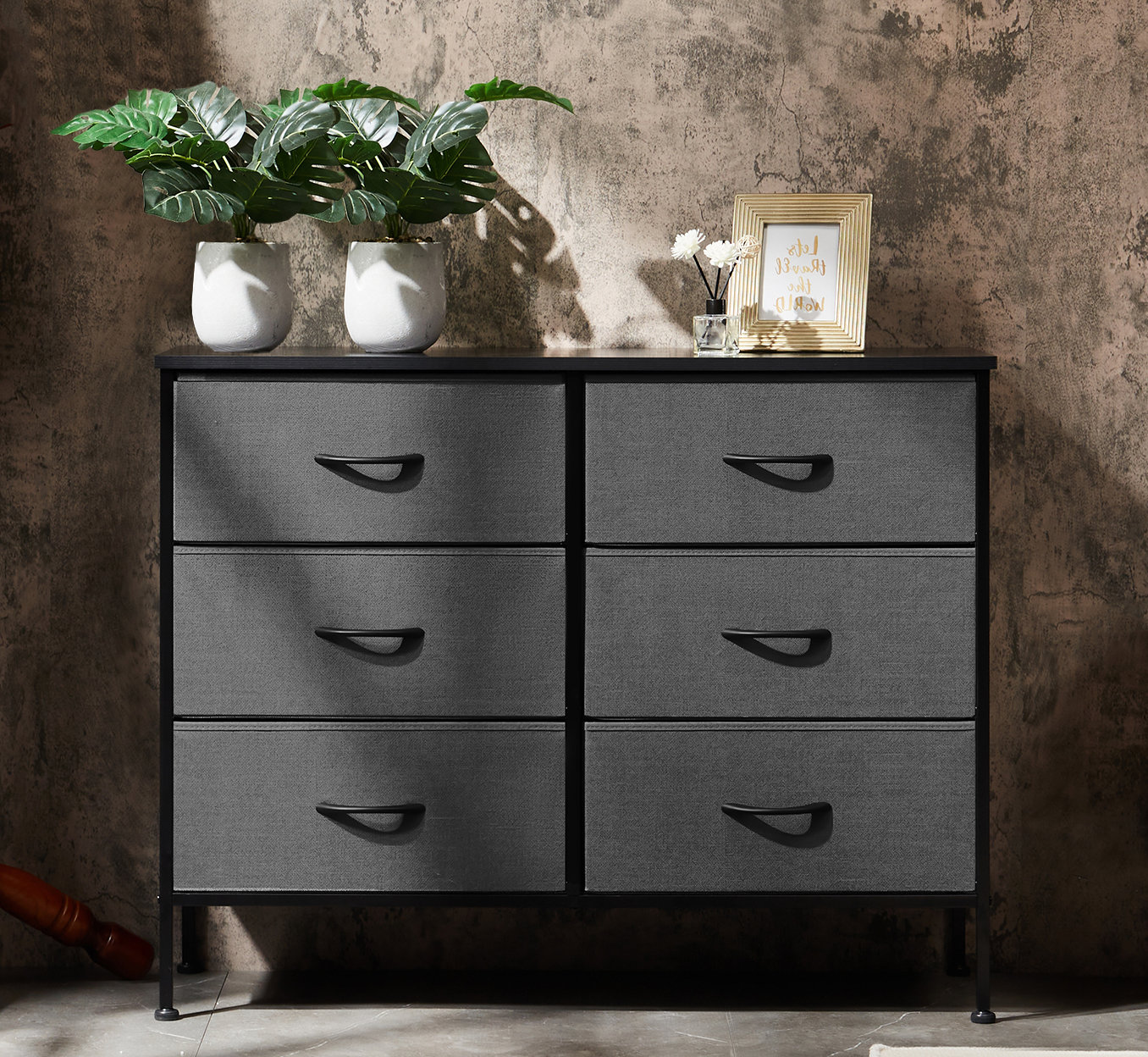 Rebrilliant 6 Foldable Drawers Chest With Metal Frame | Wayfair
