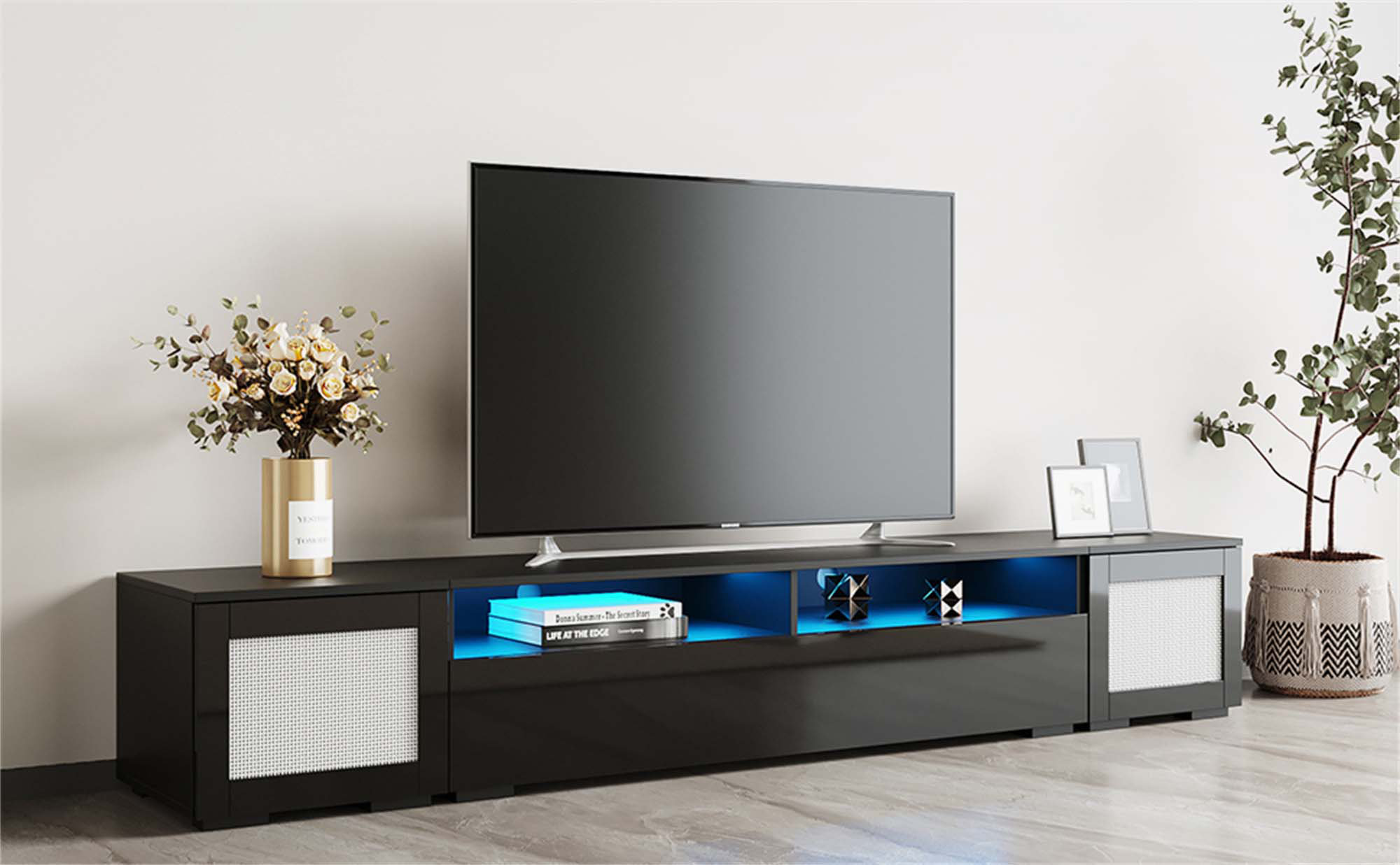 Bay Isle Home™ Entertainment Centre with Push to Open Doors, TV Console ...