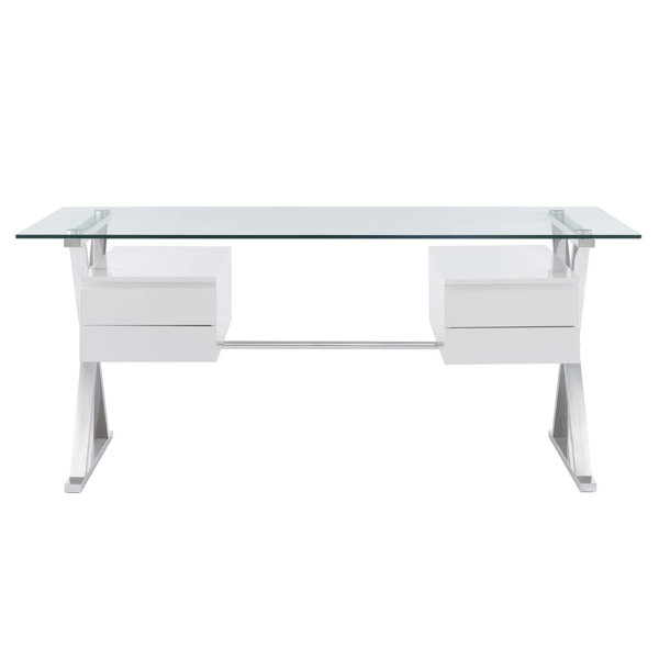 Modway Sector 71" Glass Top Glass Office Desk & Reviews | Wayfair