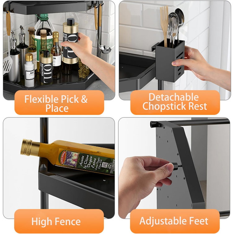 Prep & Savour Free-standing Corner Spice Rack - Wayfair Canada