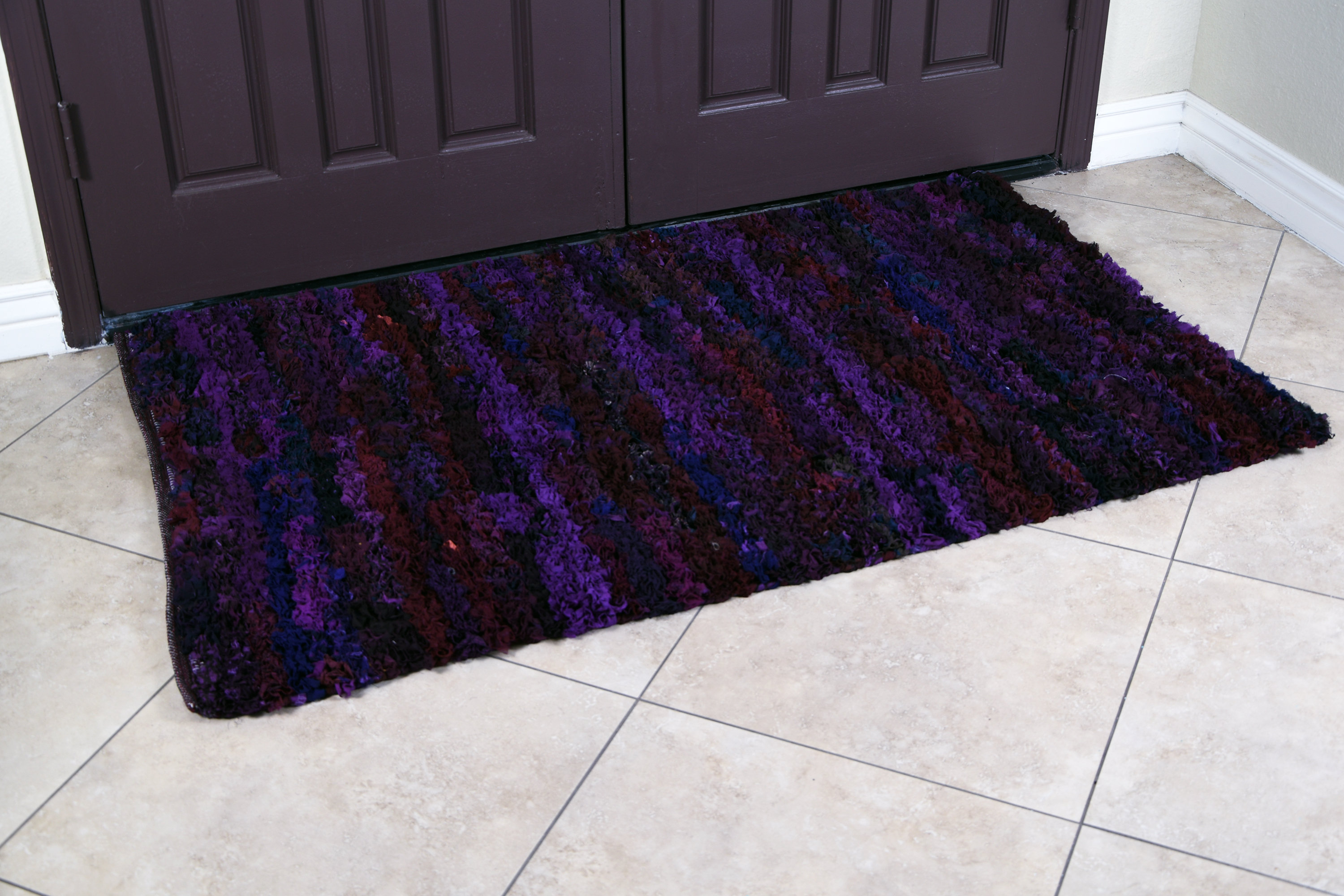 Ebern Designs Handmade Shag Purple Area Rug | Wayfair