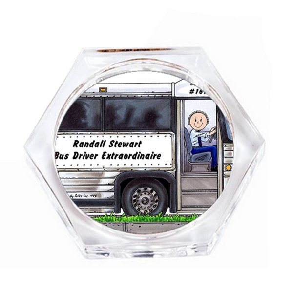 Printed Perfection Personalized Bus Driver - Male Drink Coaster Gift ...