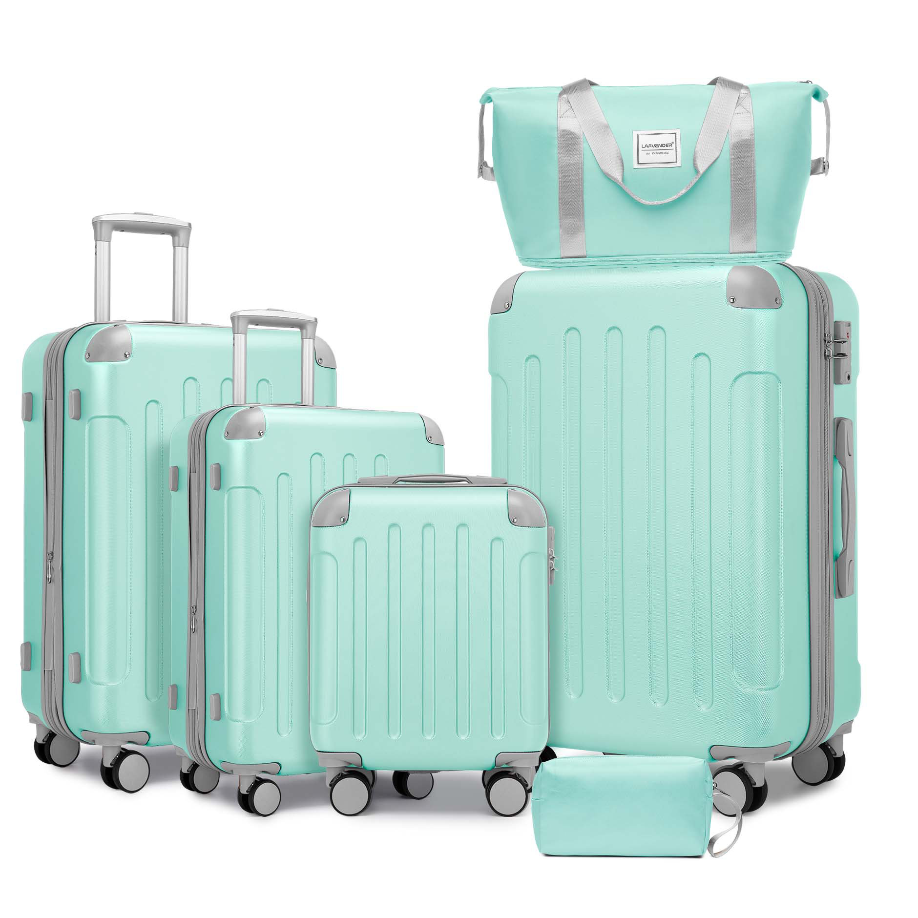 The Ai Furniture Luggage Sets 6 Piece With Duffel Bags, Hardside ...