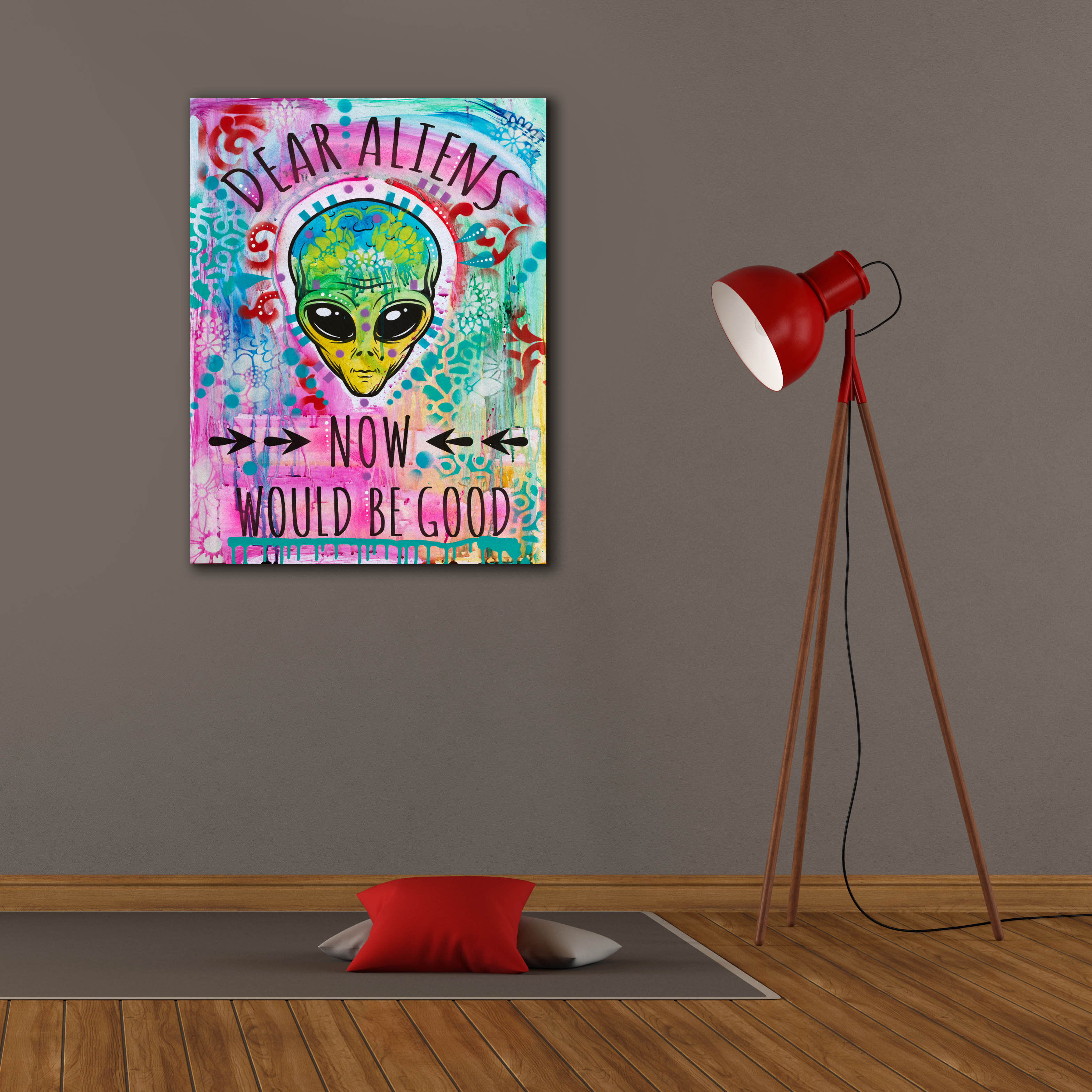 Trinx Dear Aliens' by Dean Russo Canvas Wall Art | Wayfair