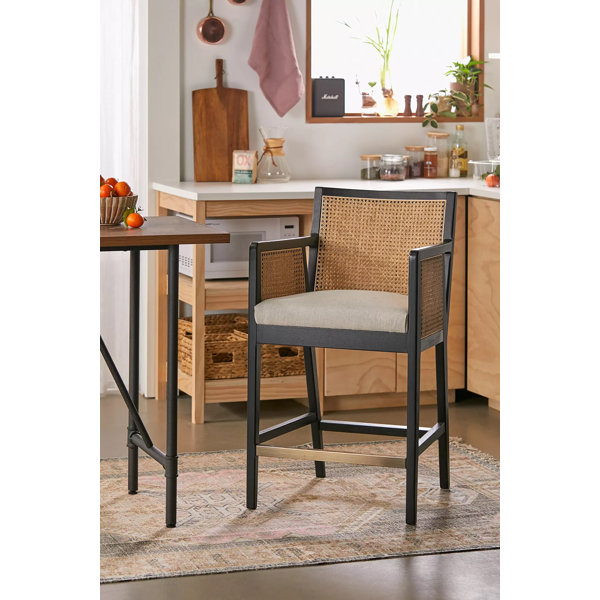 Light Interiors Arm Cane Counter Stool - Wayfair Canada
