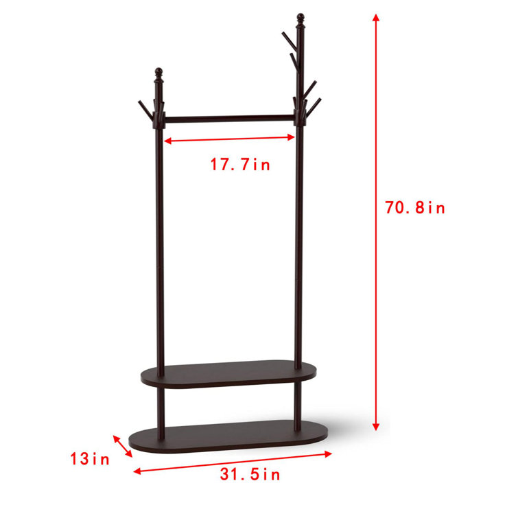 Red Barrel Studio® Jeniya Manufactured Wood + Solid Wood Freestanding 9 ...