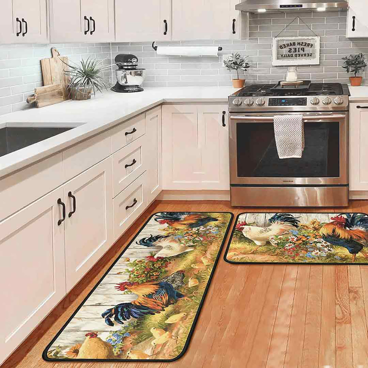 Gracie Oaks Chef Kitchen Rugs And Non Skid Washable Absorbent ...
