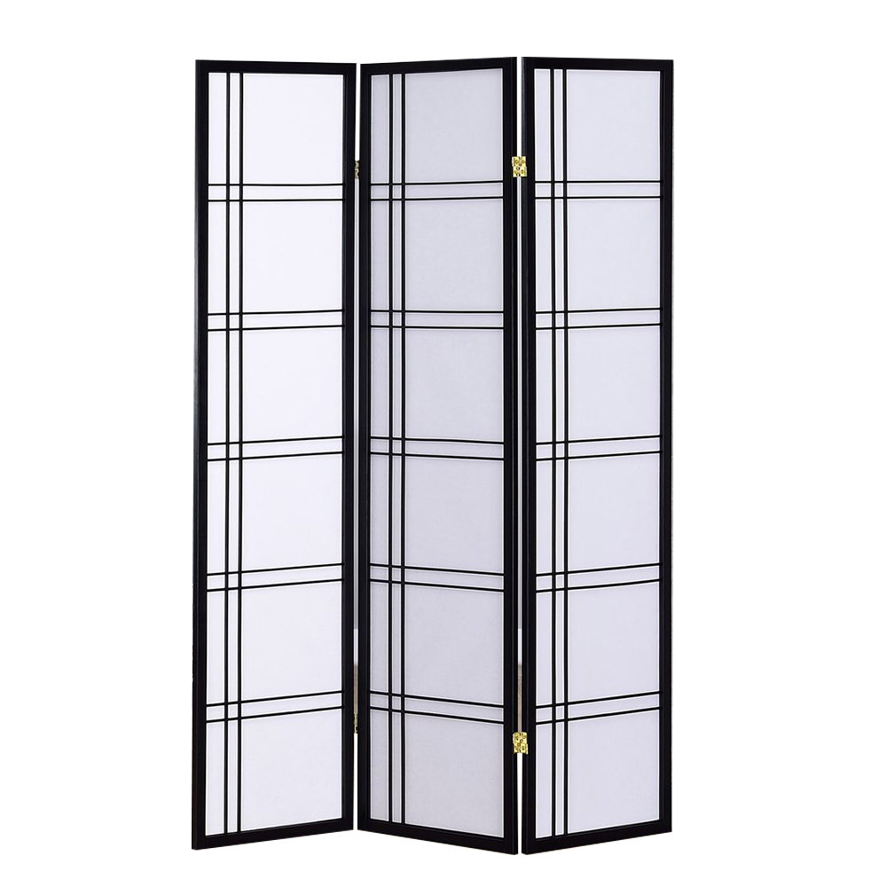 Ebern Designs Adeanna Black Color 4 Panel Screen | Wayfair