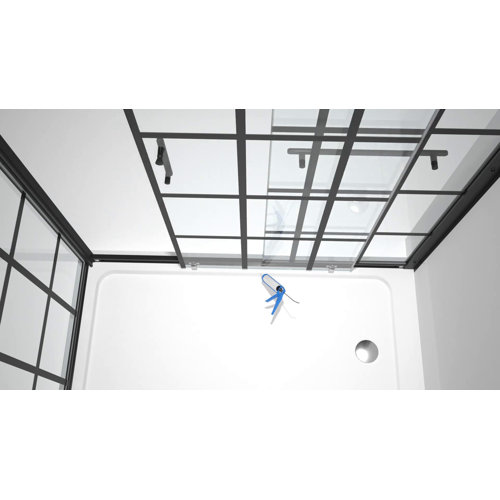 Borealis Cyrus 48" W x 34" D x 72" H Rectangle Aluminum Framed Black ...