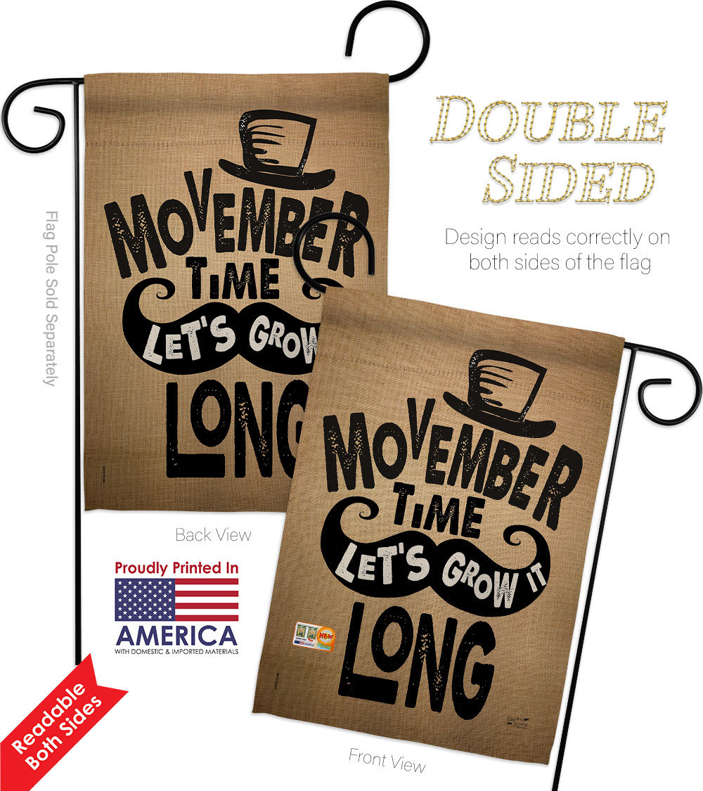 Angeleno Heritage Movember Grow It Long Garden Flag Set Humour ...