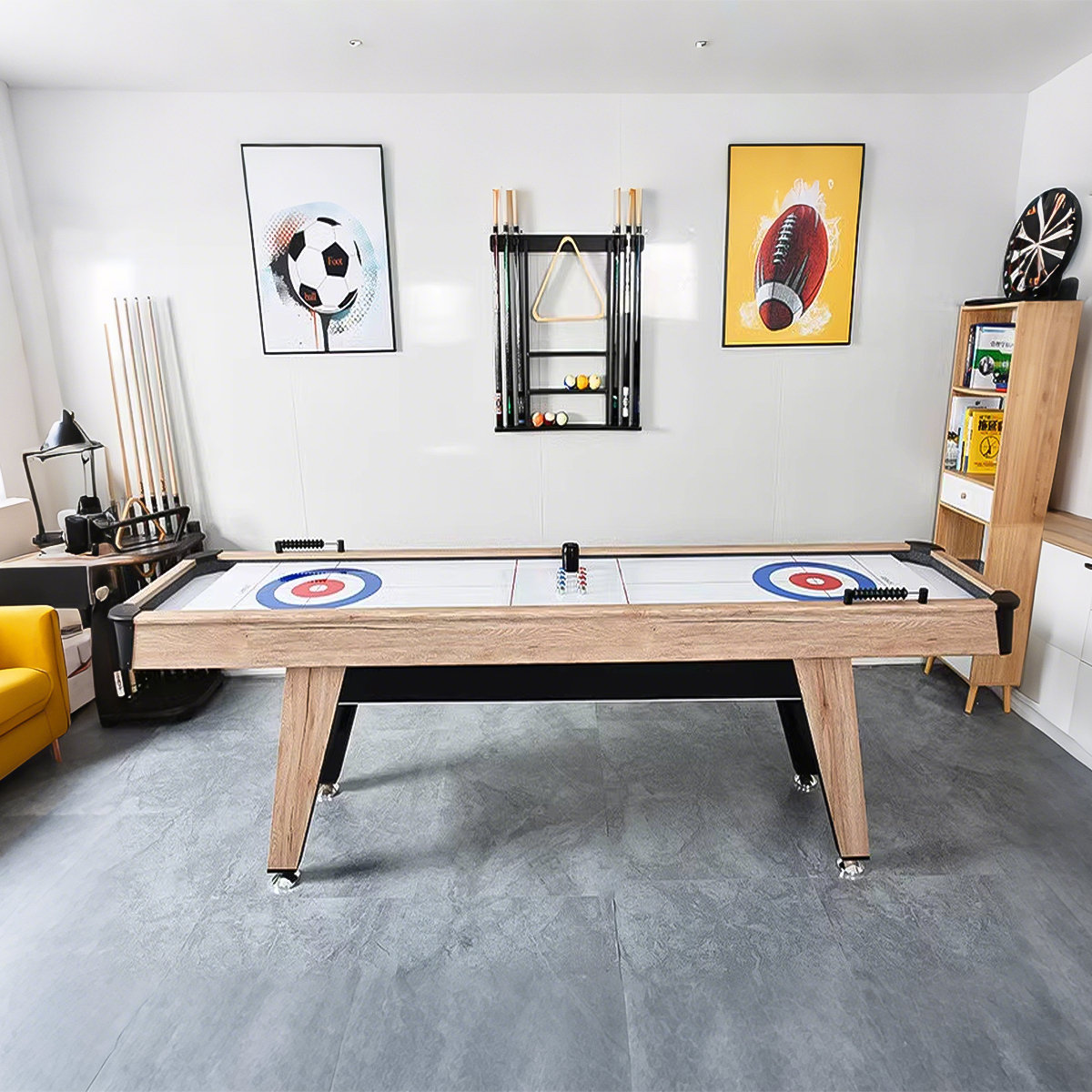 FECOPT 9'High-End Indoor Leisure Luxury Curling Table,Shuffleboard ...