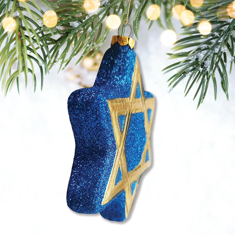 The Holiday Aisle® Star of David Glass Christmas Ornament, Jewish ...
