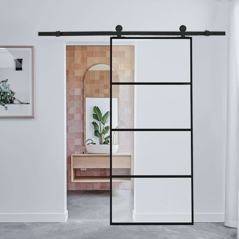 Ebern Designs Laken Glass Barn Doors | Wayfair.co.uk