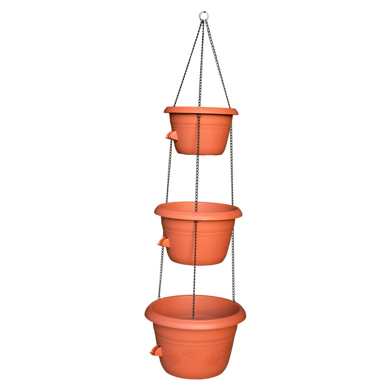 Arlmont & Co. Kalvis Trio Baskets Self-Watering Plastic Wall Planter ...