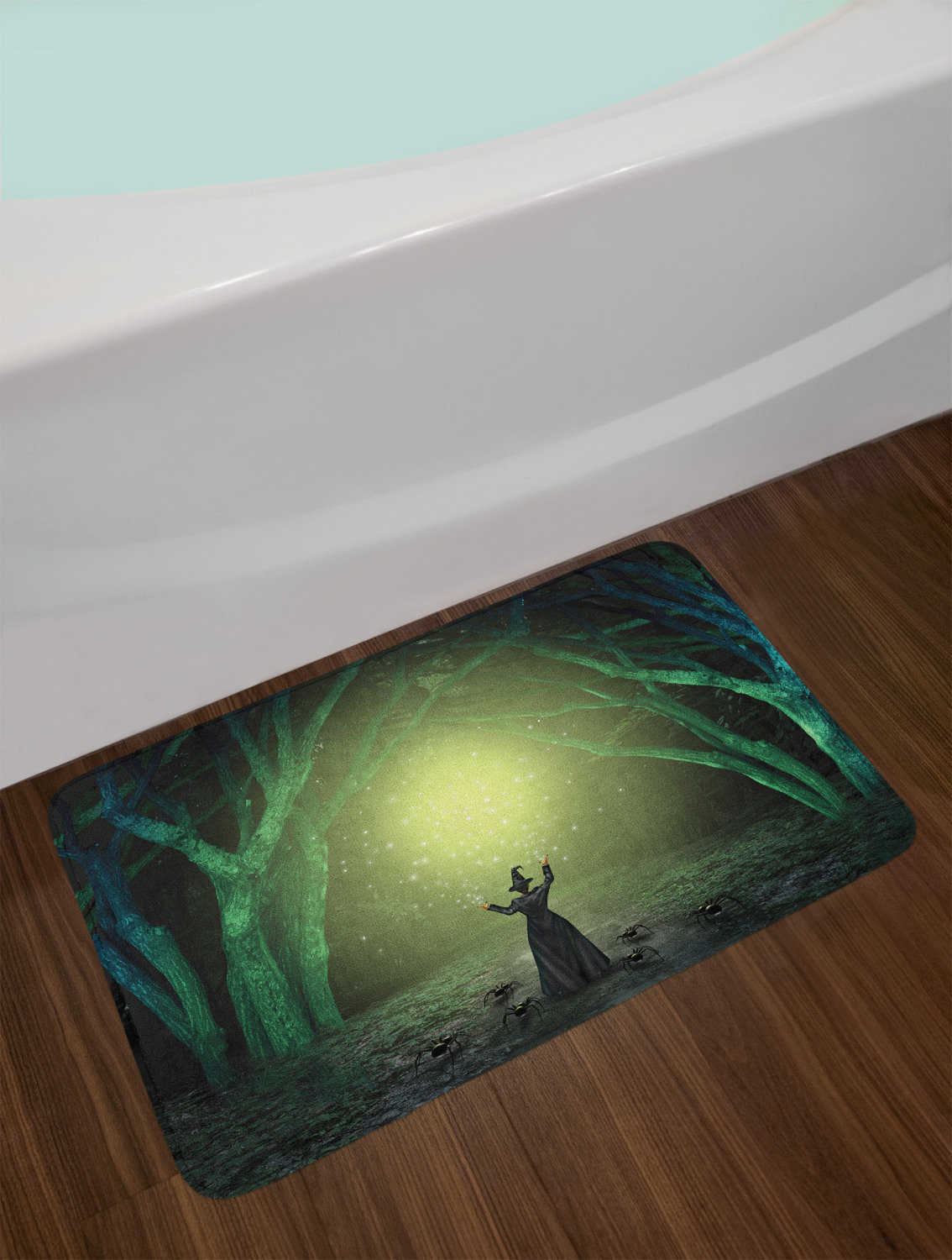 East Urban Home Fantasy World Scene of a Witch Casting a Spell in Scary ...