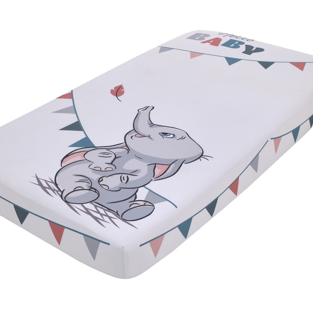 Disney NoJo Disney Dumbo Hello Baby Nursery Photo Op Fitted Crib Sheet ...