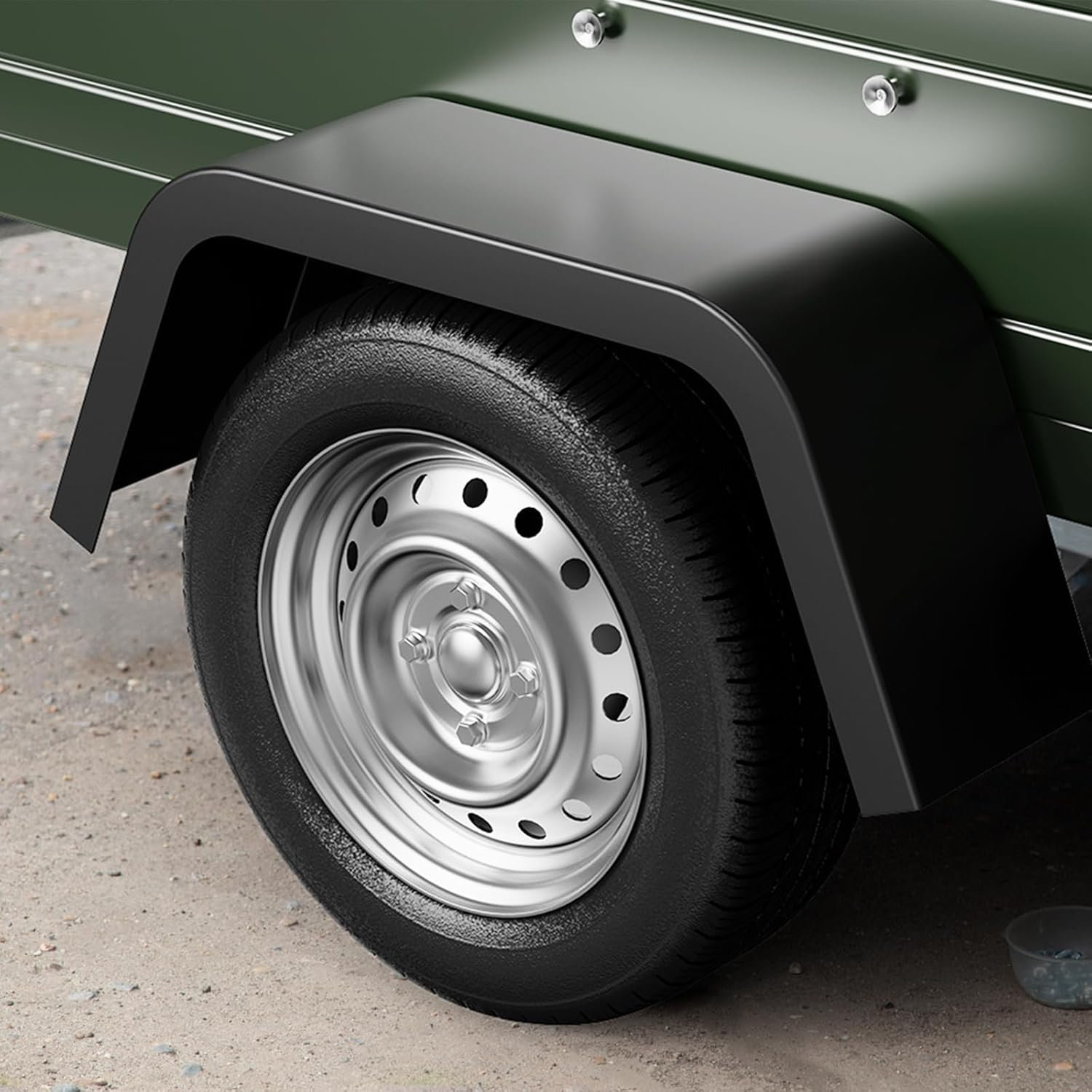 LumiParty 2-Piece Heavy-Duty Steel Trailer Fenders for Single Axle ...