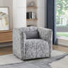 Hokku Designs Fancy Swivel Chair Jacquard Fabric Upholstery Modern ...