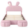 Hokku Designs Upholstered Platform Bed With Cartoon Ears Shaped ...