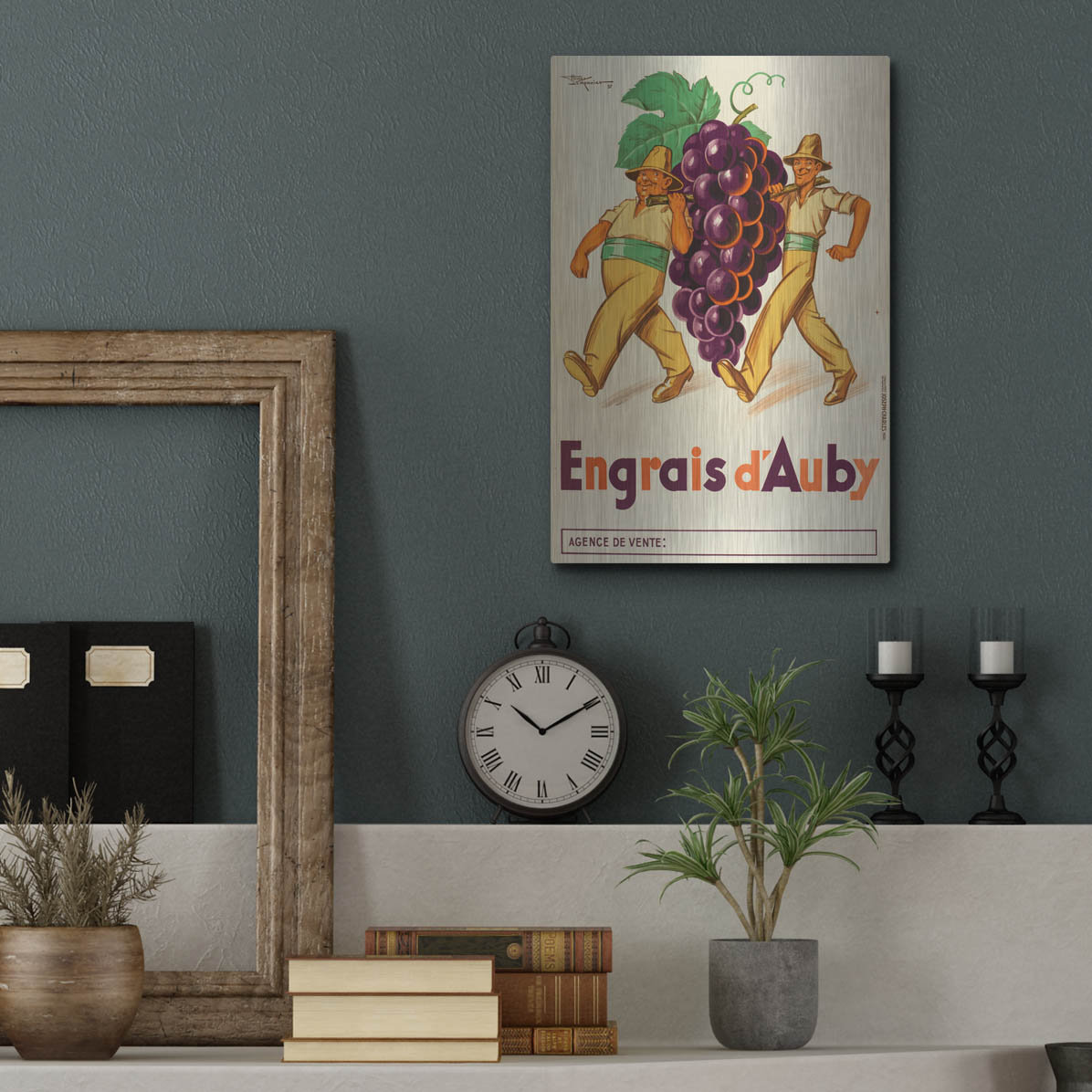 Luxe Metal Art 'Engrais D'Auby' by Vintage Posters, Metal Wall Art ...