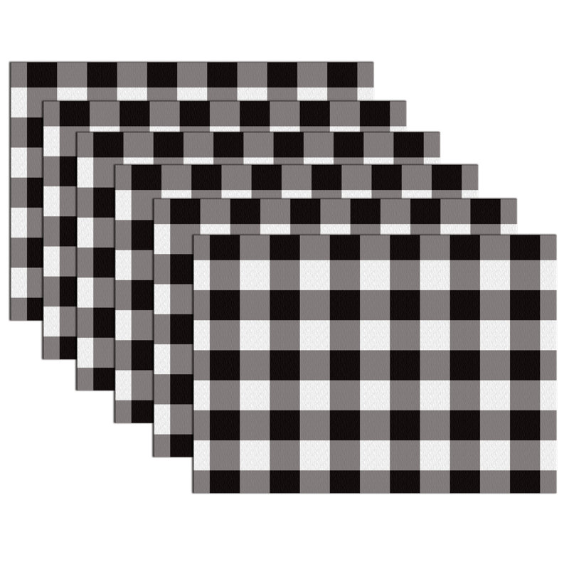 Gracie Oaks Checkered Rectangle Placemat | Wayfair