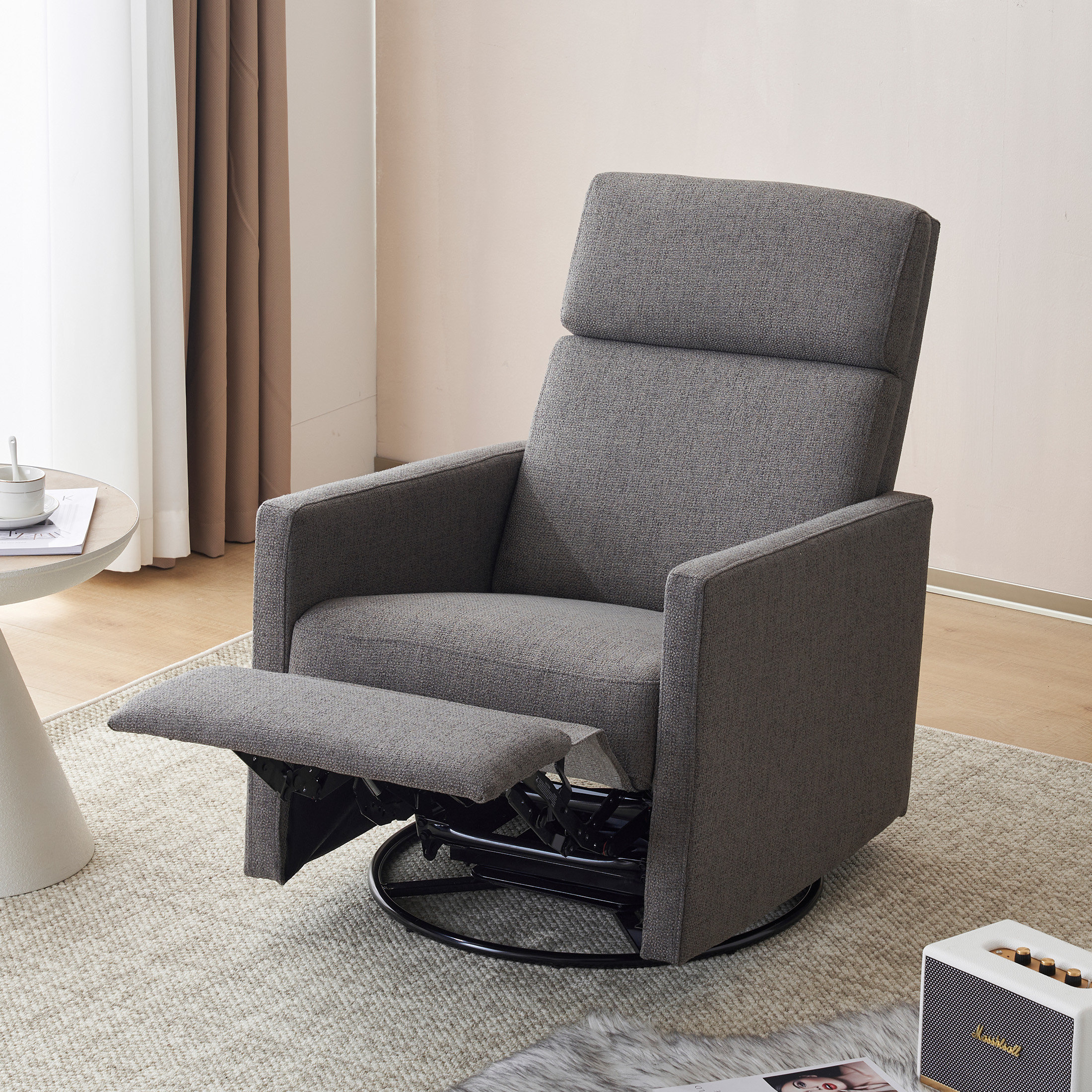 Ebern Designs Marcisha Swivel Rocking Recliner Chair, Rocker Nursery ...
