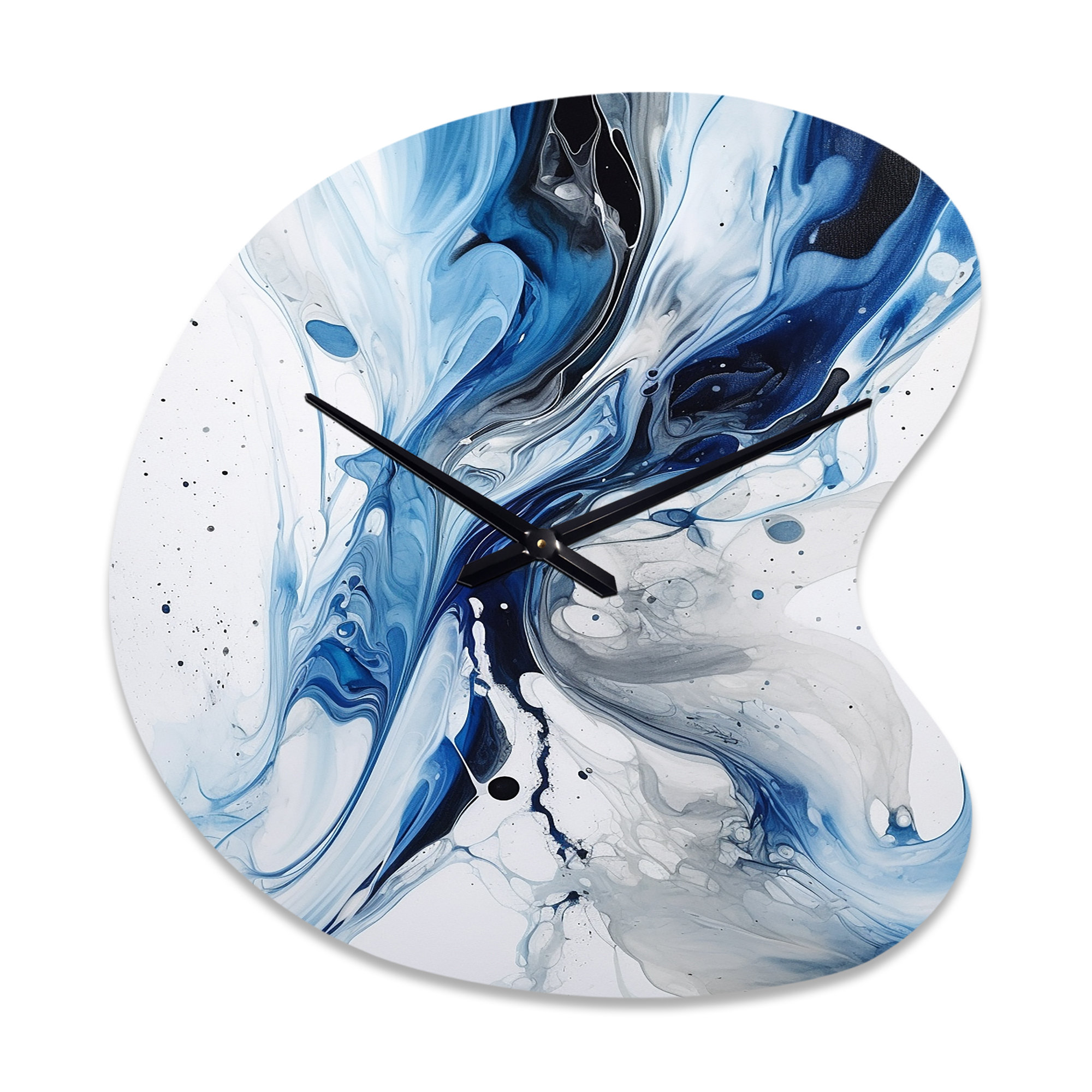 Design Art Blue and Grey Ethereal Elixir I - Abstract Unique Shape ...