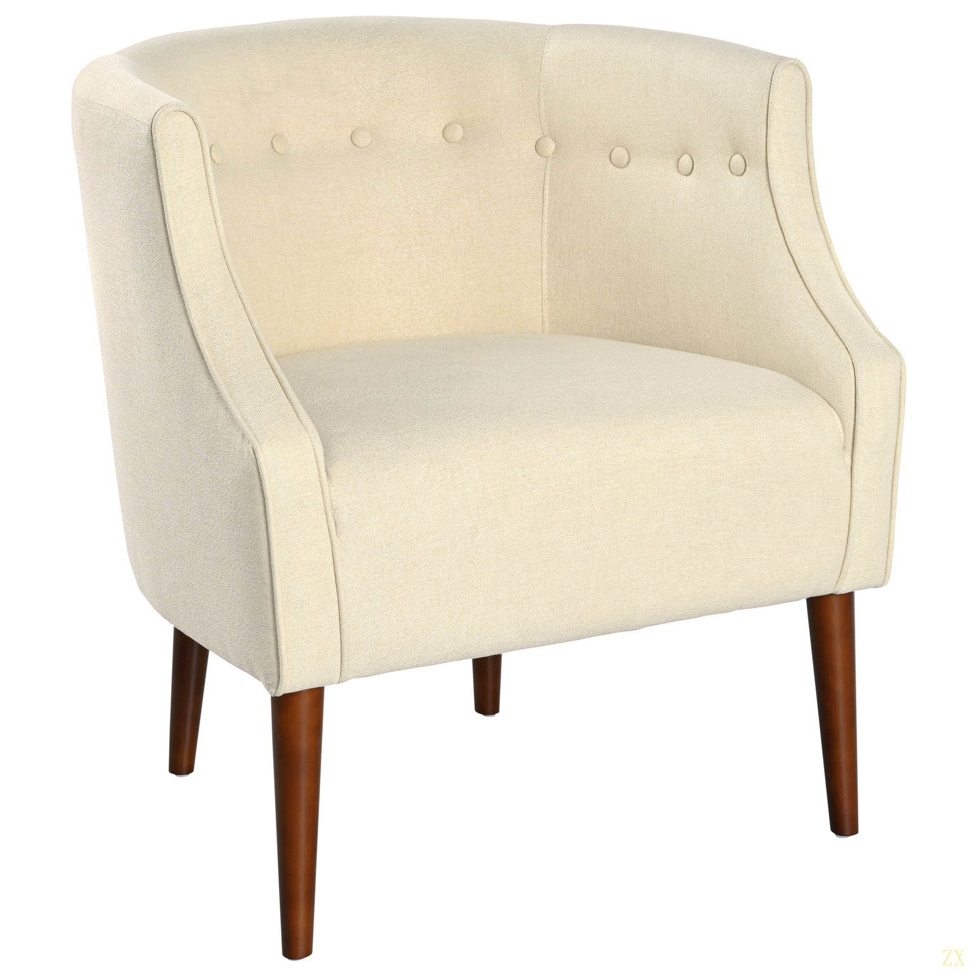 George Oliver Modern Club Chair With Button-Tufted Back & Tonal Piping ...