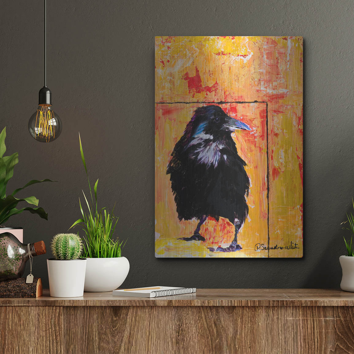 George Oliver 'Watch And Learn' by Pat Saunders-White Metal Wall Art ...