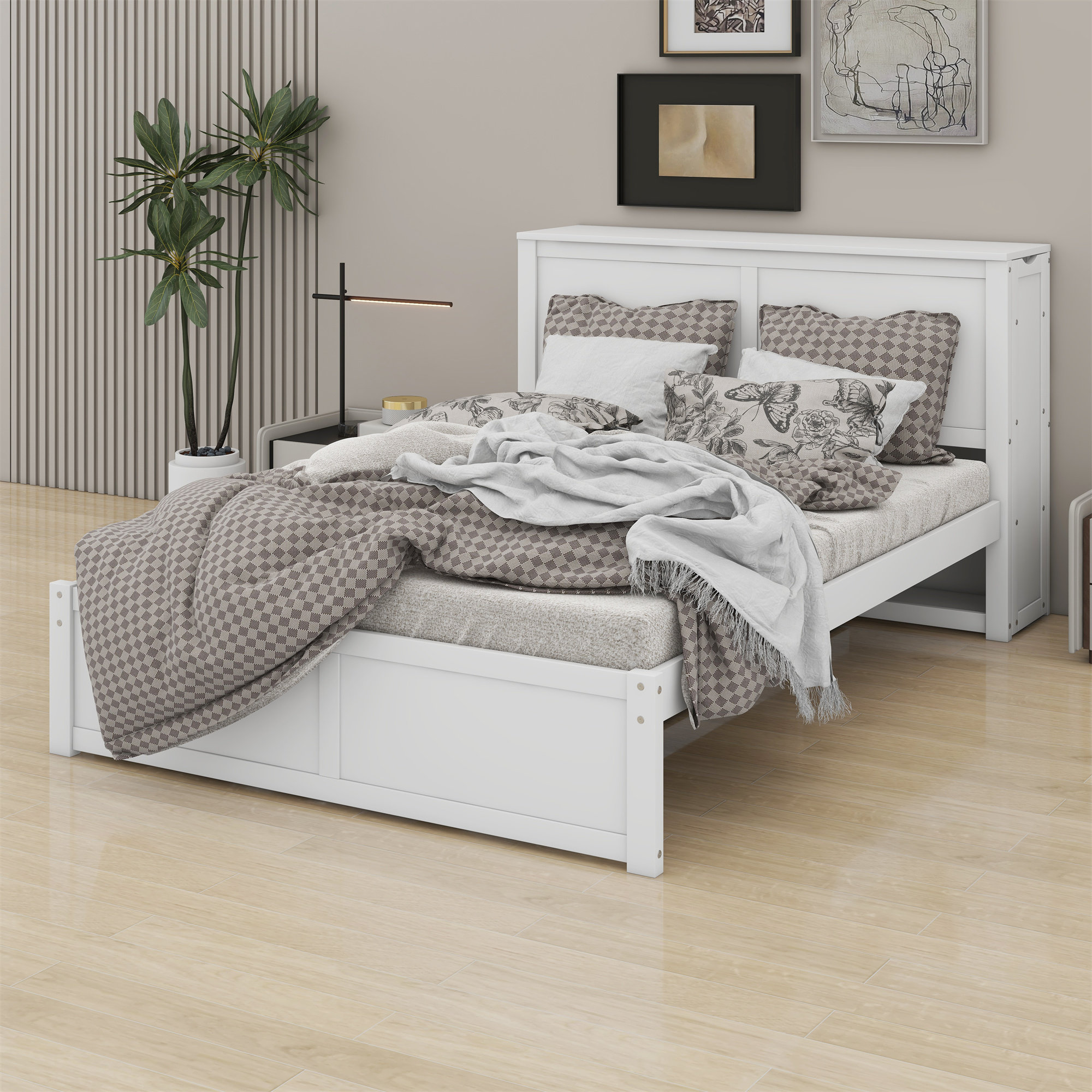 Latitude Run® Storage Platform Bed With Pull Out Shelves And Trundle ...