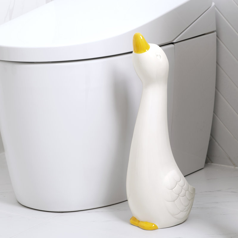 Allure Home Creations Duck Ceramic Toilet Brush And Holder by Allure ...