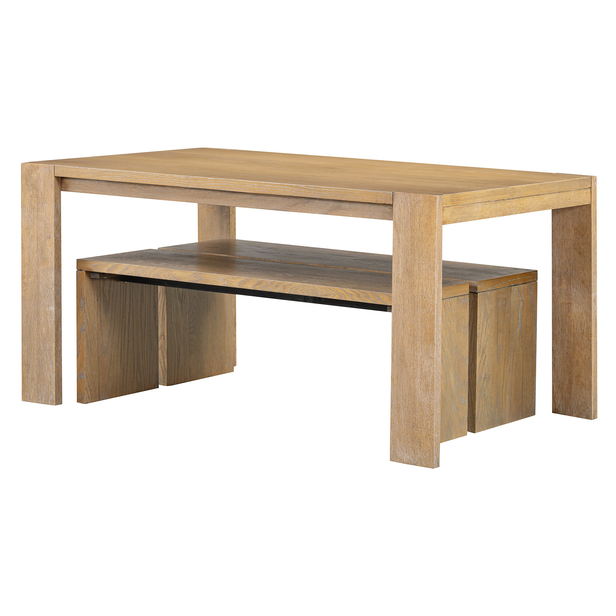 Ophelia & Co. 3-Piece Farmhouse Style Simple Dining Set, Dining Table ...