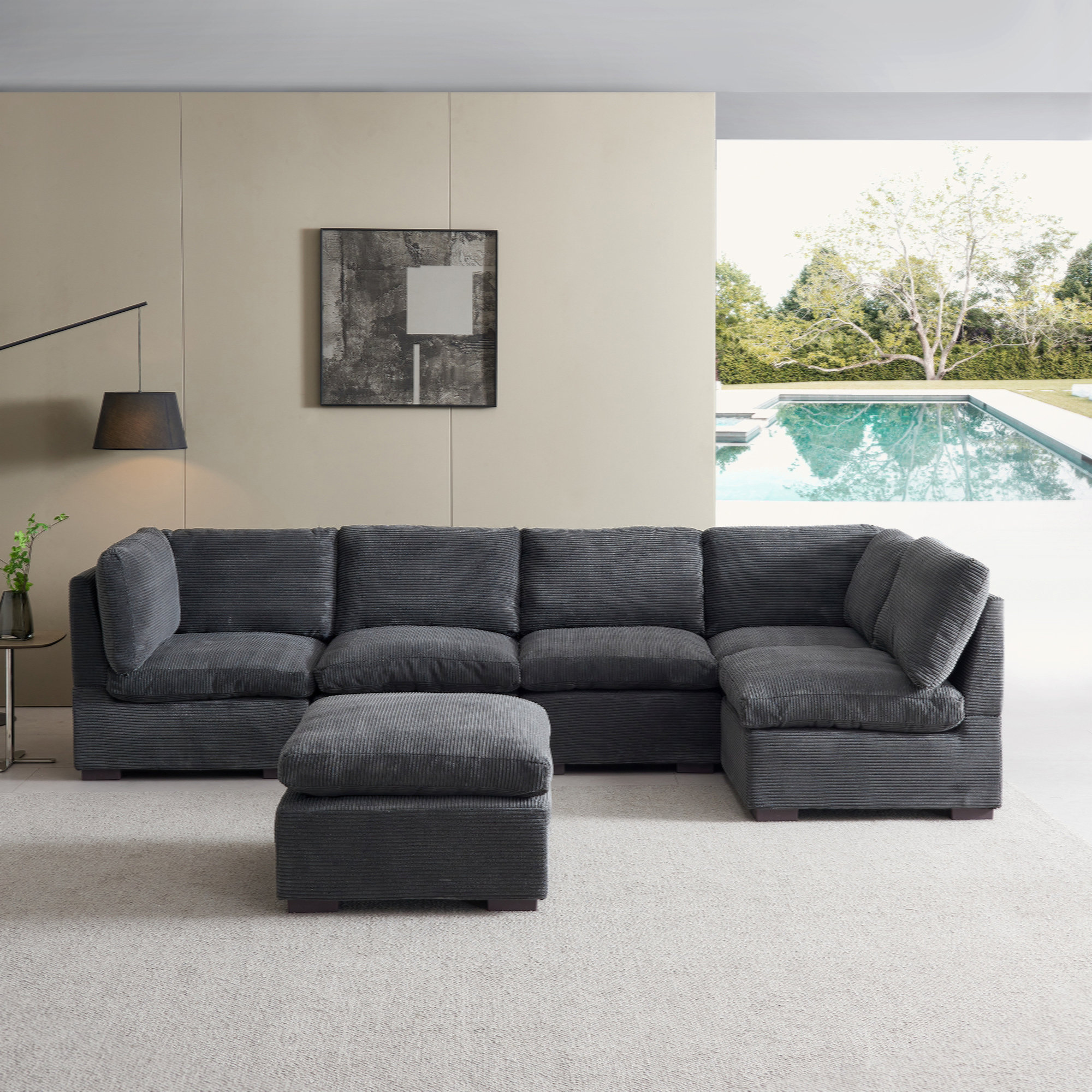 Hokku Designs Convertible Modern Luxury Sectional Sofa Couch For Living ...